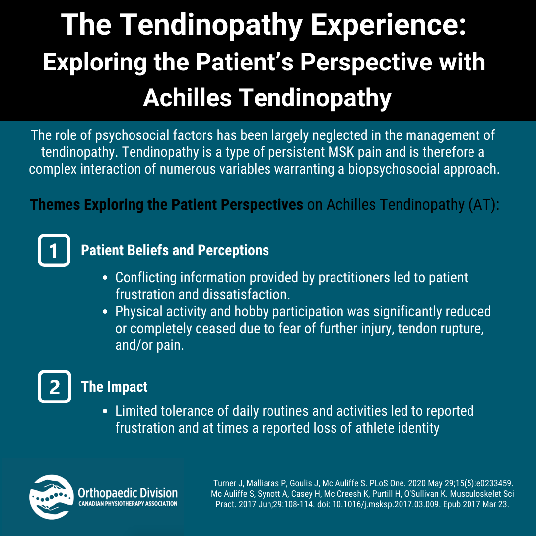 The Tendinopathy Experience: Exploring the Patient Perspective ...