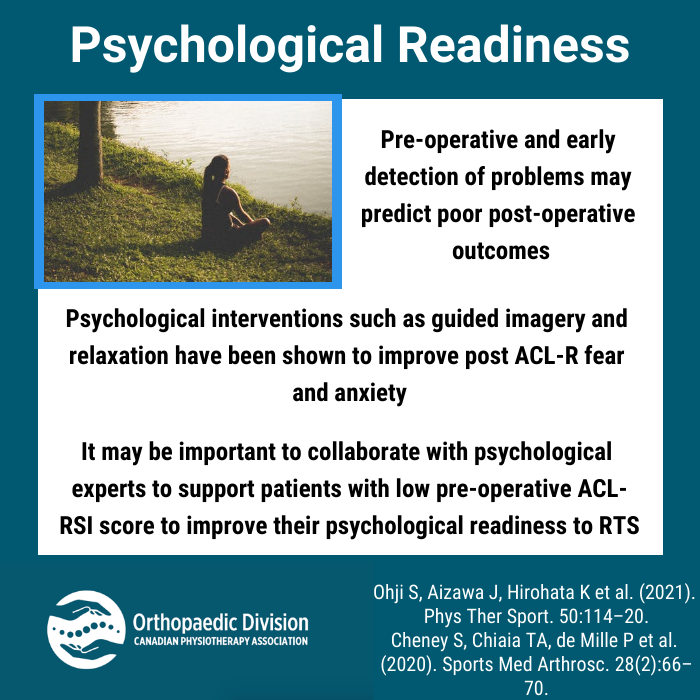 Psychological Readiness - National Orthopaedic Division of the Canadian ...
