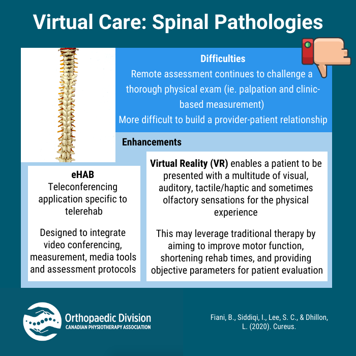 Virtual Care + Orthopaedic Practice: Spinal Pathologies - National Orthopaedic Division of the ...